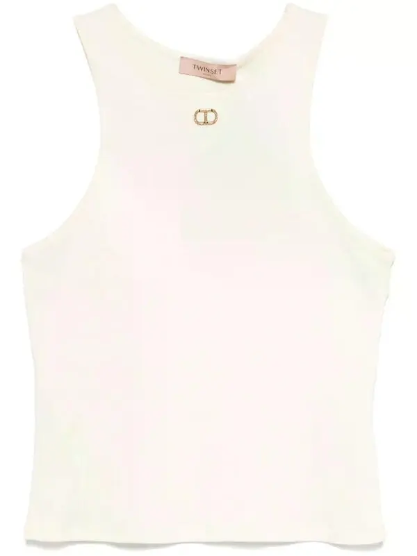 TWINSET Fine-ribbed Tank Top - Neutrals