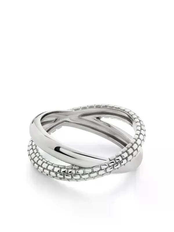 Monica Vinader Heirloom Crossover Ring - Silver
