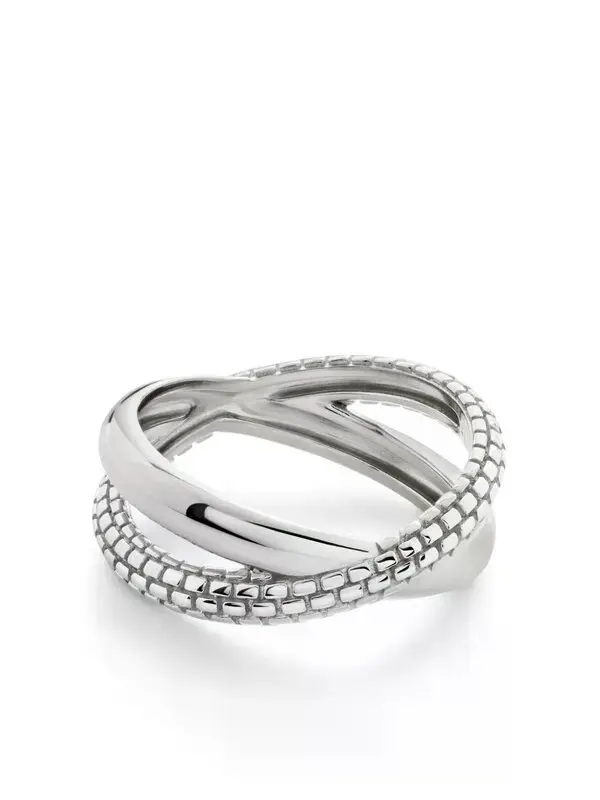 Monica Vinader Heirloom Crossover Ring - Silver