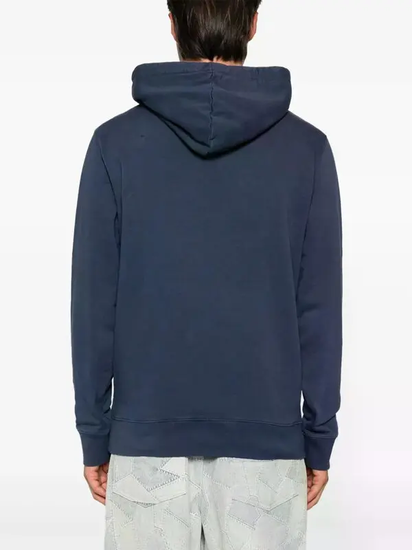 Maison Kitsuné Fox Head Cotton Hoodie - Blue