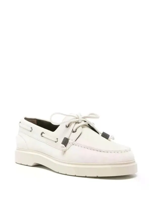 Brunello Cucinelli Suede Boat Shoes