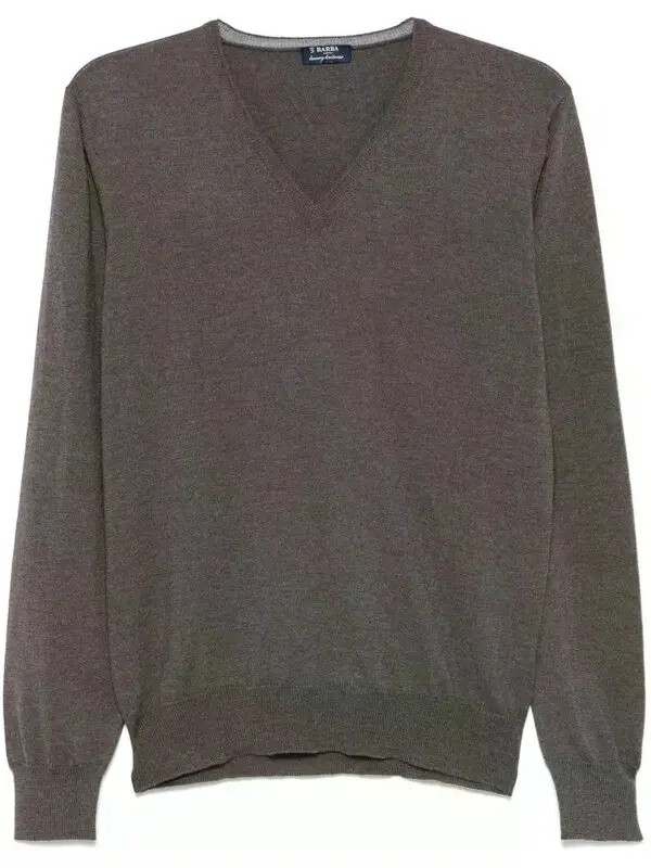 BARBA NAPOLI Virgin Wool Sweater - Brown