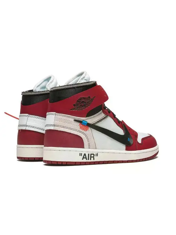 JORDAN X Off-white The : Air 1 Chicago High Top Sneakers - Red