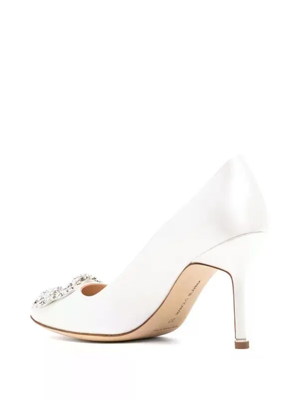 Manolo Blahnik Hangisi 90mm Satin Pumps