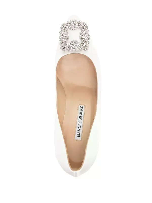 Manolo Blahnik Hangisi 90mm Satin Pumps