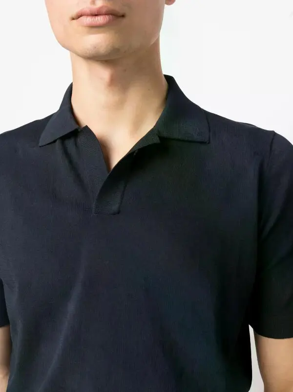 DELL'OGLIO Open-placket Cotton Polo Shirt