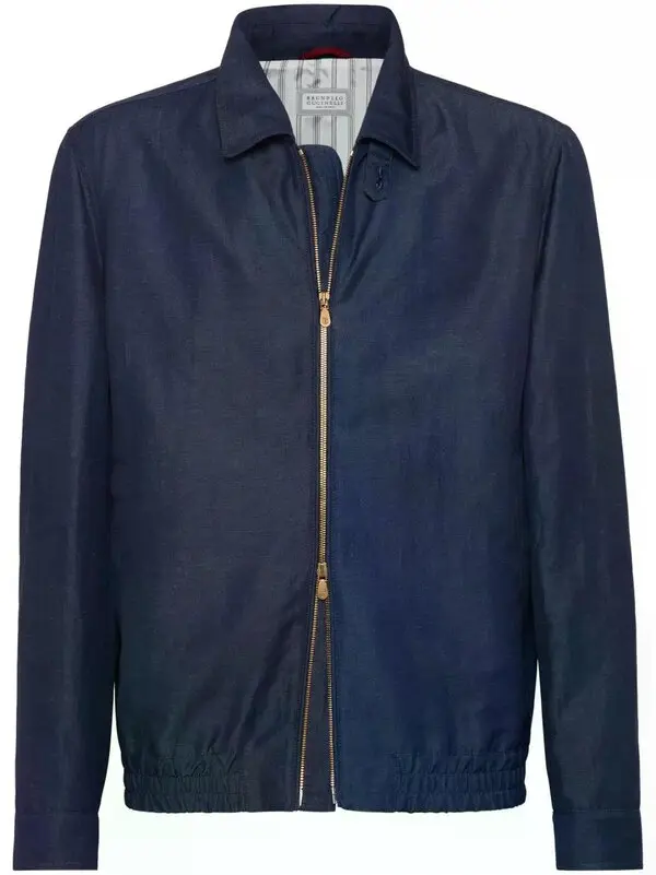 Brunello Cucinelli Spread-collar Bomber Jacket