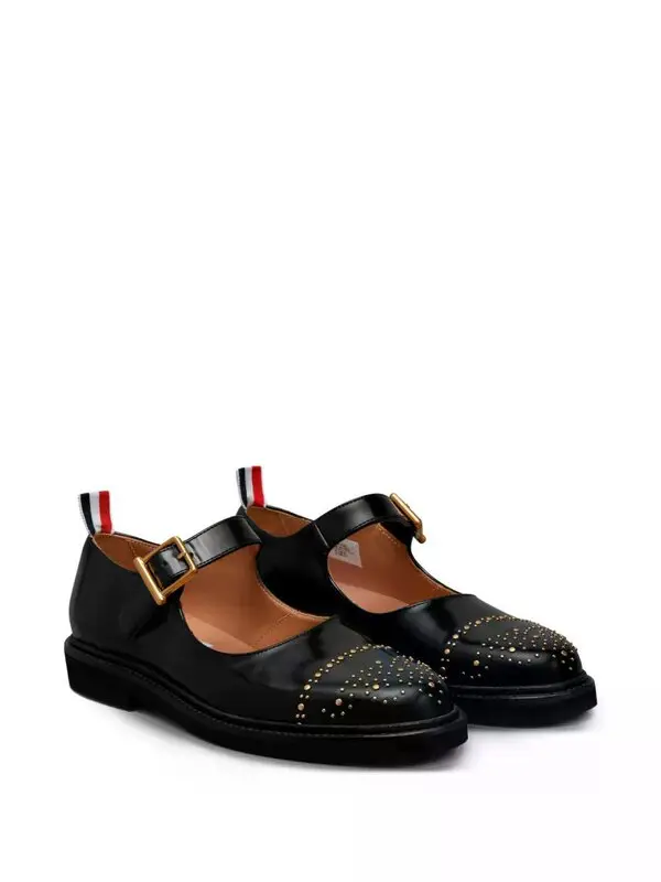Thom Browne Soft Spazzolato Leather Stud Mary Janes