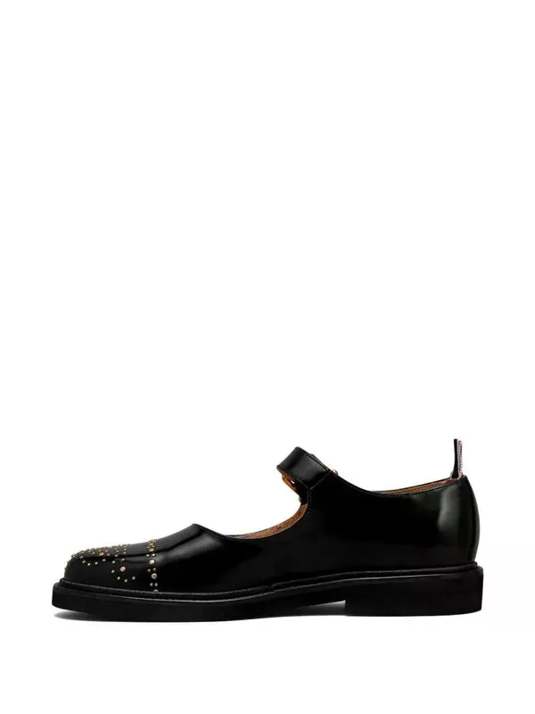 Thom Browne Soft Spazzolato Leather Stud Mary Janes