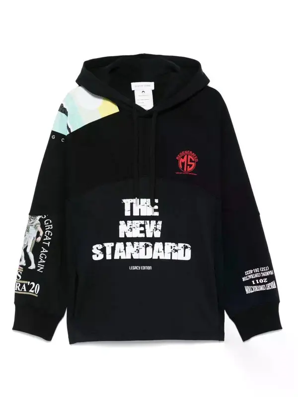 MARINE SERRE Regenerated Hoodie With Paneled Construction