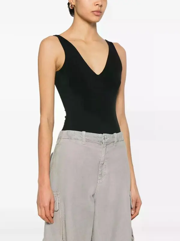 ENTIRE STUDIOS V-neck Bodysuit - Black