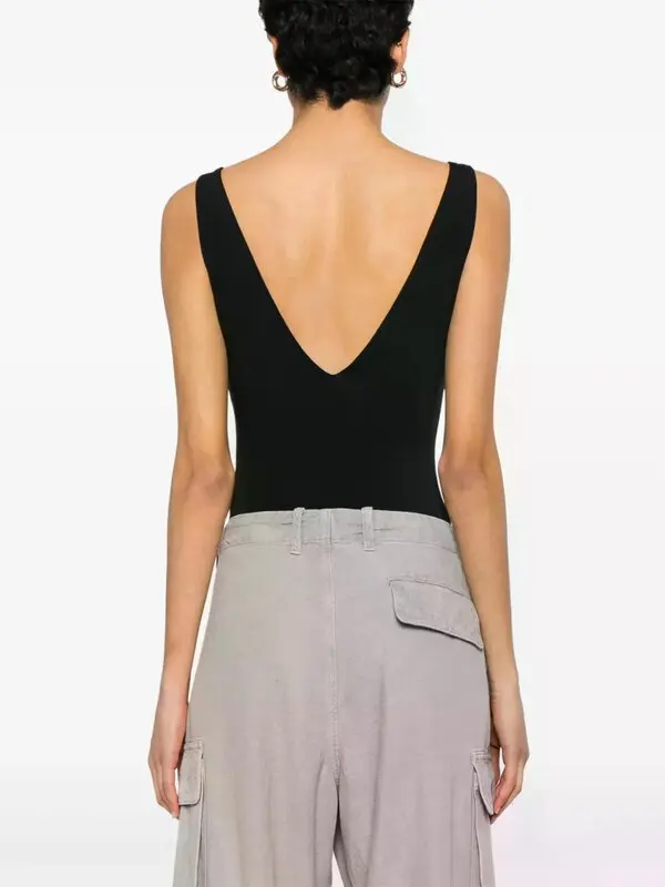 ENTIRE STUDIOS V-neck Bodysuit - Black