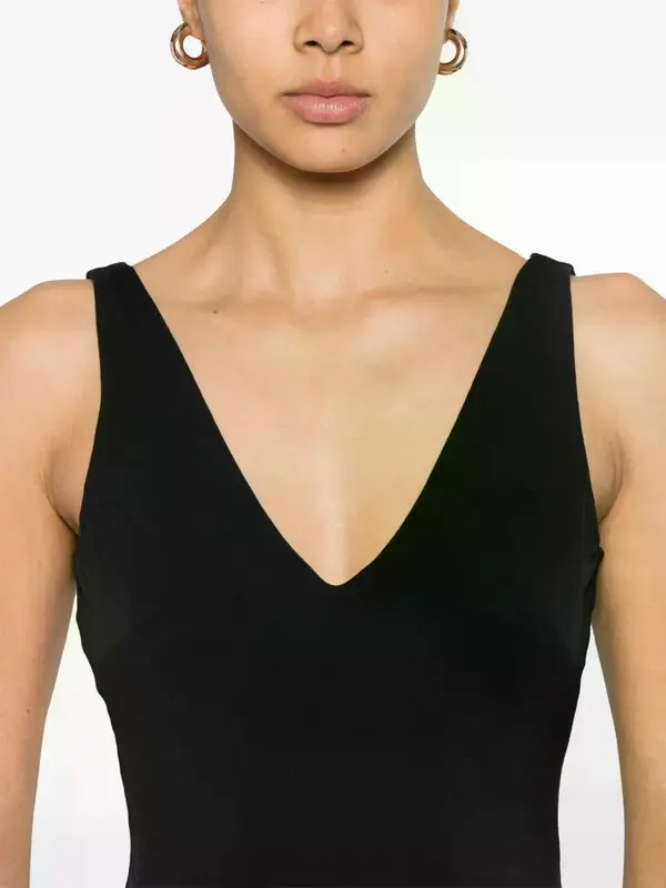 ENTIRE STUDIOS V-neck Bodysuit - Black