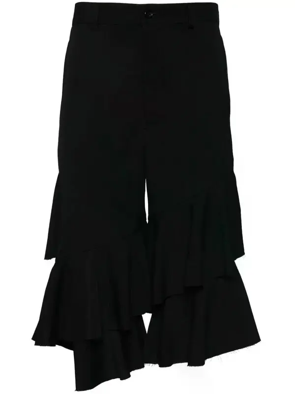 Comme Des Garçons Wool Ruffle Shorts