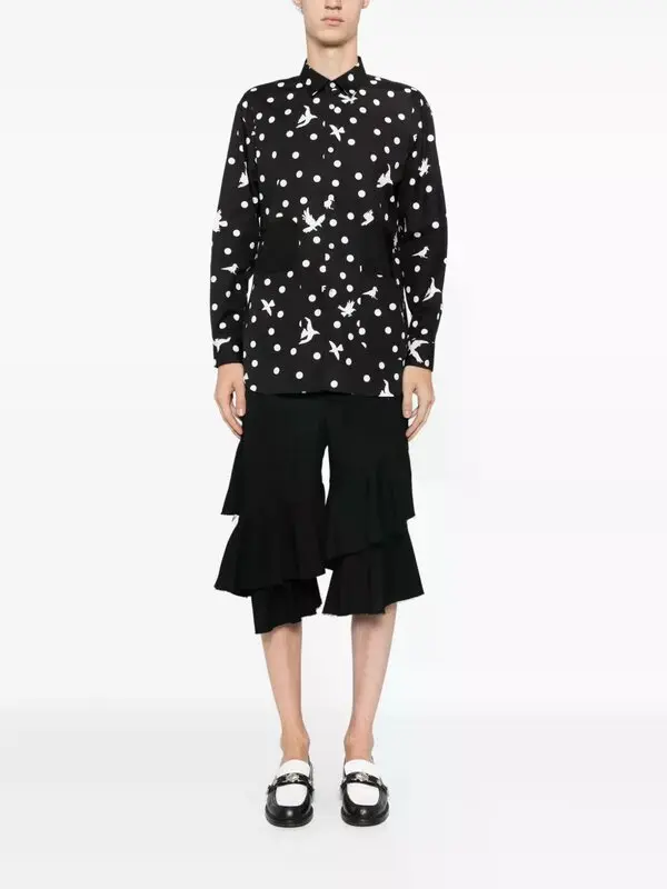 Comme Des Garçons Wool Ruffle Shorts