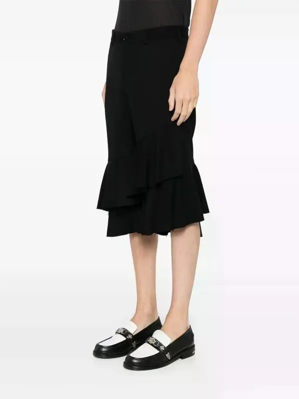 Comme Des Garçons Wool Ruffle Shorts