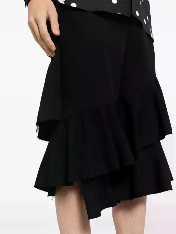 Comme Des Garçons Wool Ruffle Shorts