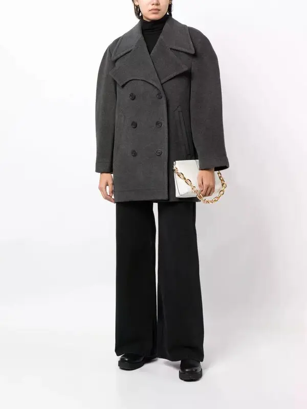 LOW CLASSIC Notched-lapels Double-breasted Coat