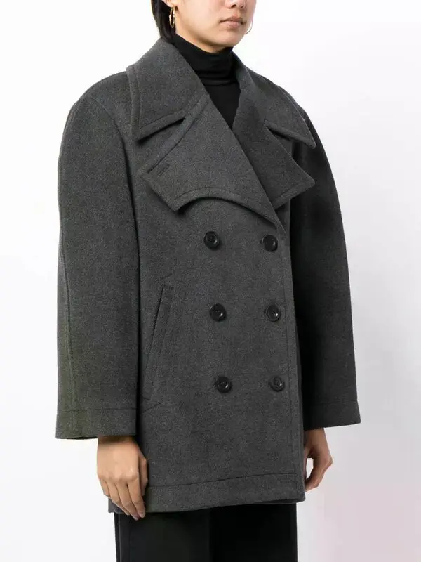 LOW CLASSIC Notched-lapels Double-breasted Coat