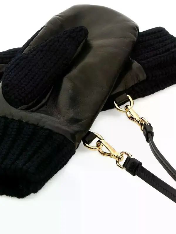 Prada Enamel-triangle Logo Gloves