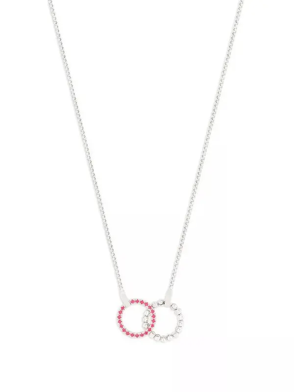 OFFICINA BERNARDI 18kt White Gold Moon Eden Ruby Necklace - Silver