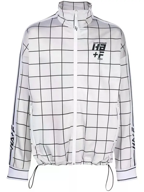 HAIDER ACKERMANN Logo-print Checked Jacket - Neutrals