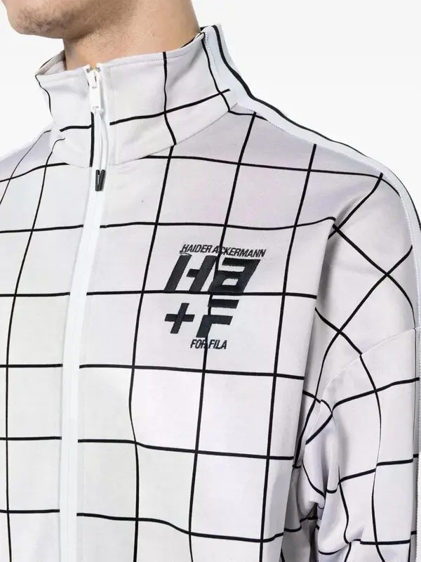 HAIDER ACKERMANN Logo-print Checked Jacket