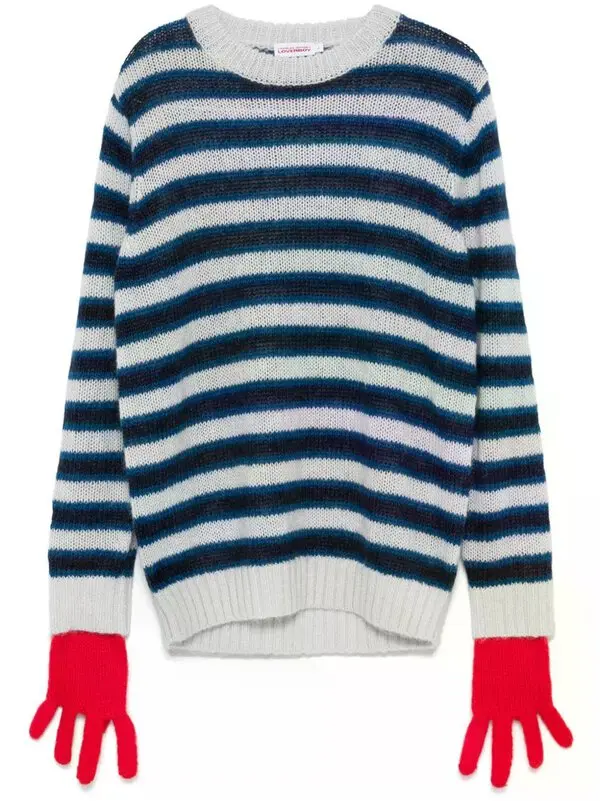 CHARLES JEFFREY Mohair Gloves Jumper - Blue