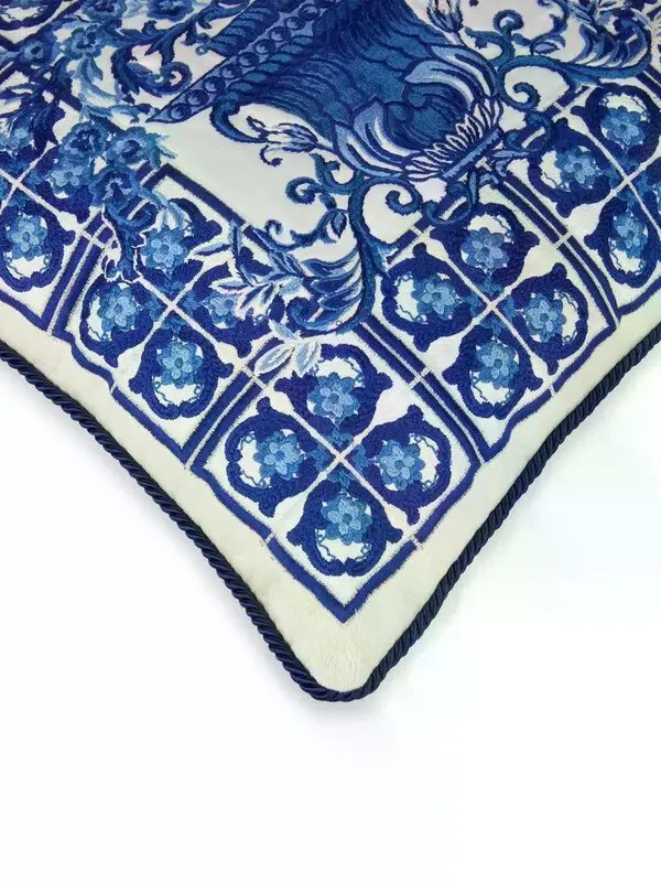 Dolce & Gabbana Embroidered Majolica-print Cushion