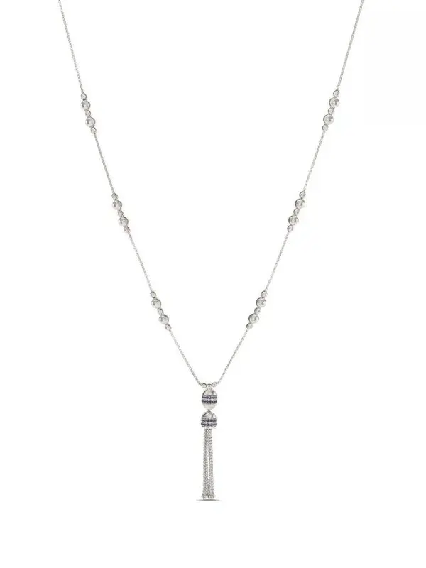 OFFICINA BERNARDI 18kt White Gold Empire Tassel Sapphire Necklace - Silver