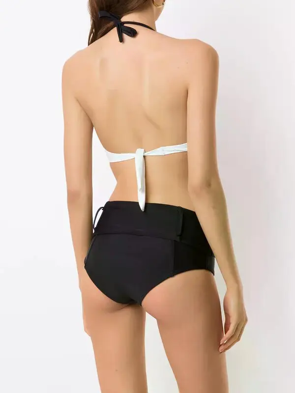 AMIR SLAMA Two-tone High-rise Bikini Set