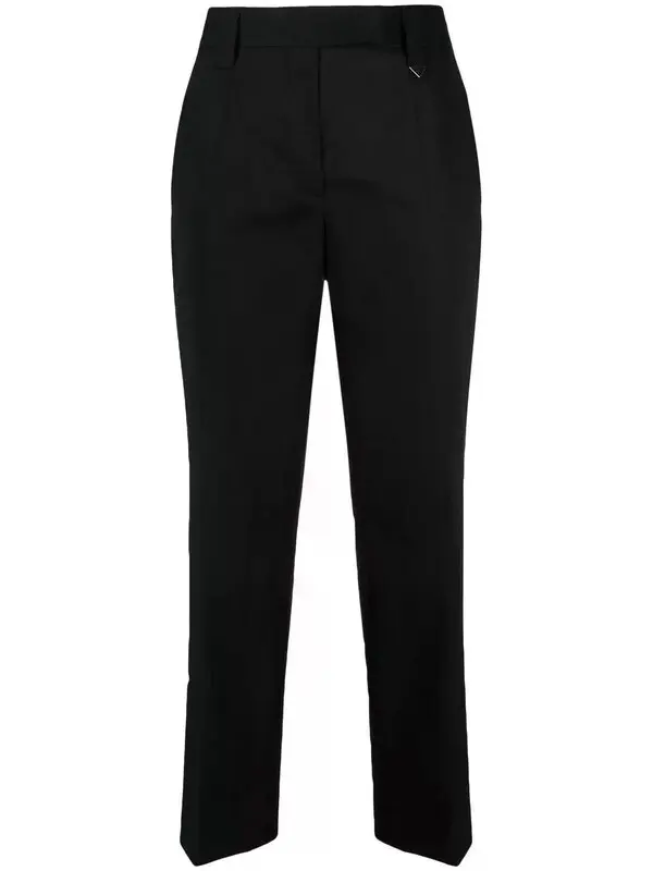 Prada Logo-plaque Cropped Trousers