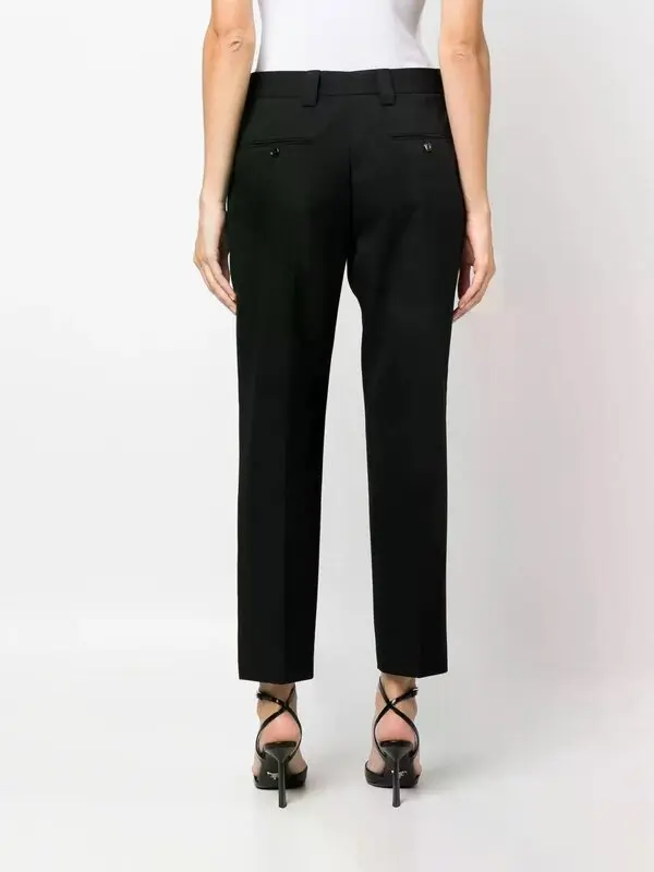 Prada Logo-plaque Cropped Trousers