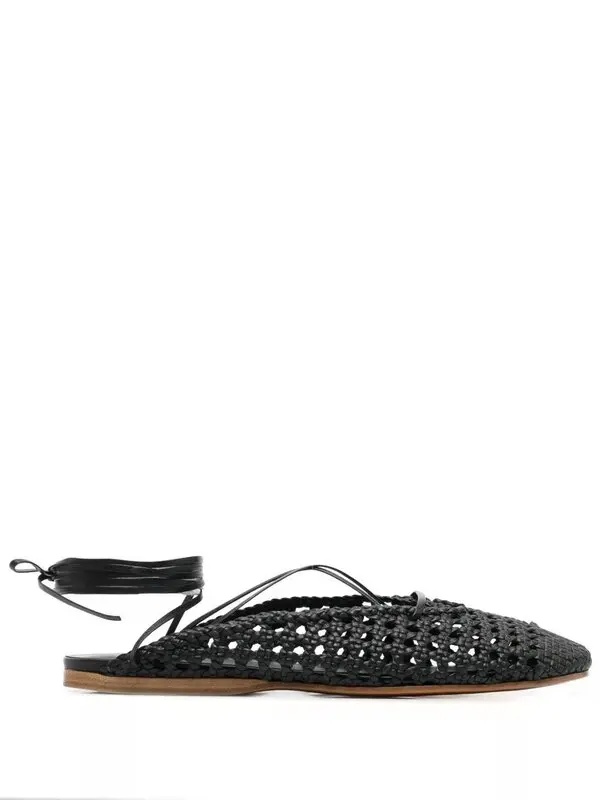 FORTE_FORTE Interwoven Flat Pumps - Black