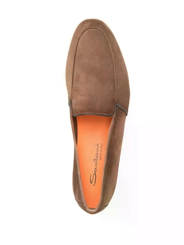 Santoni Malibu Suede Loafers - Brown