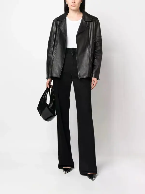 MANOKHI Off-centre Zip-fastening Leather Jacket