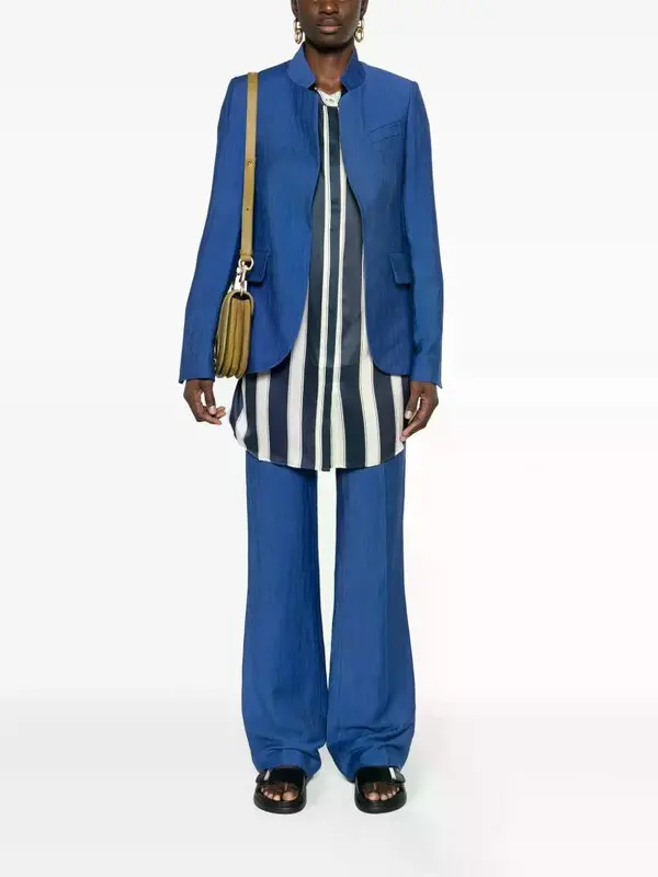 Zadig&Voltaire Open-front Twill Blazer - Blue