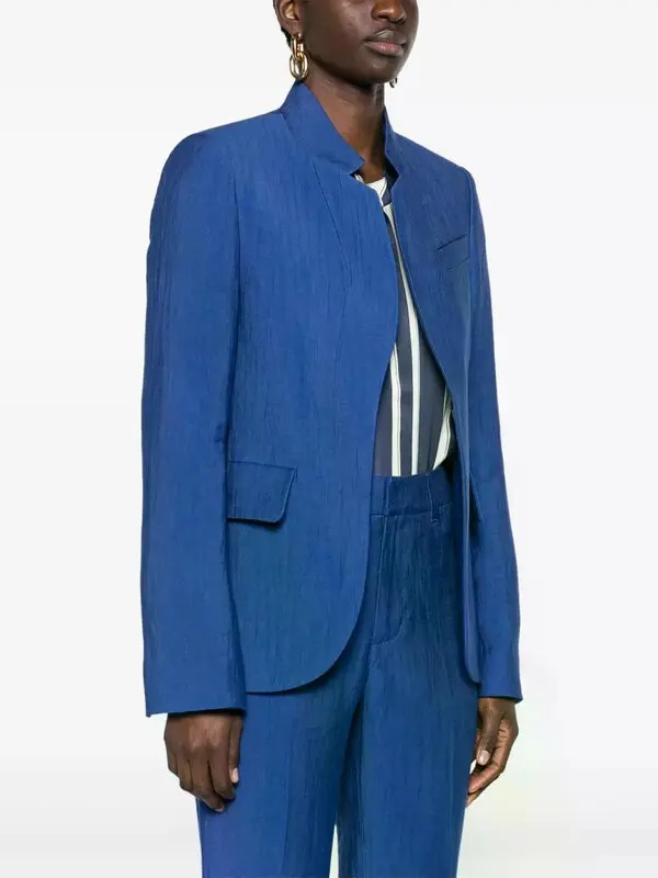 Zadig&Voltaire Open-front Twill Blazer - Blue