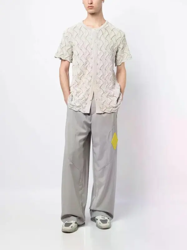 ROBYN LYNCH Wave Short-sleeve Cotton Cardigan