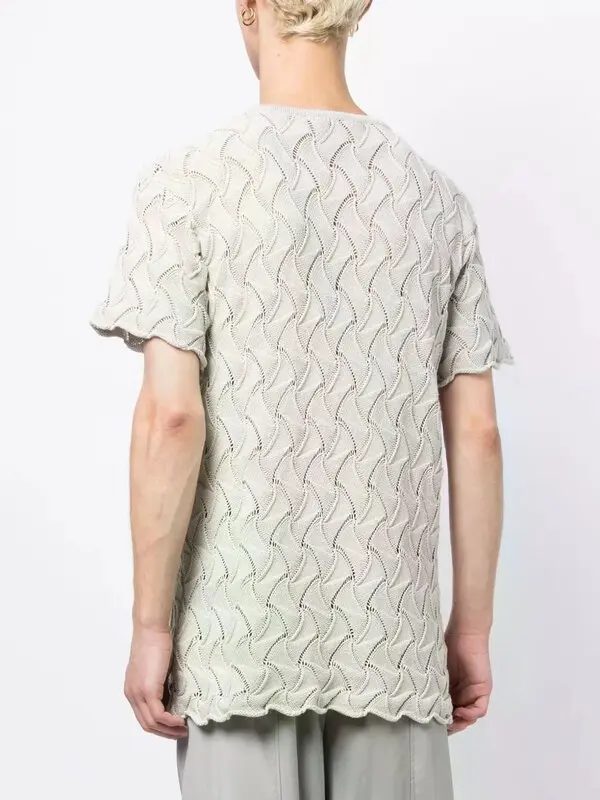 ROBYN LYNCH Wave Short-sleeve Cotton Cardigan