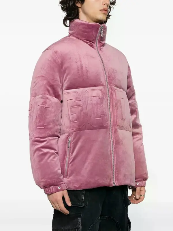 Gcds Logo-embossed Velvet Jacket