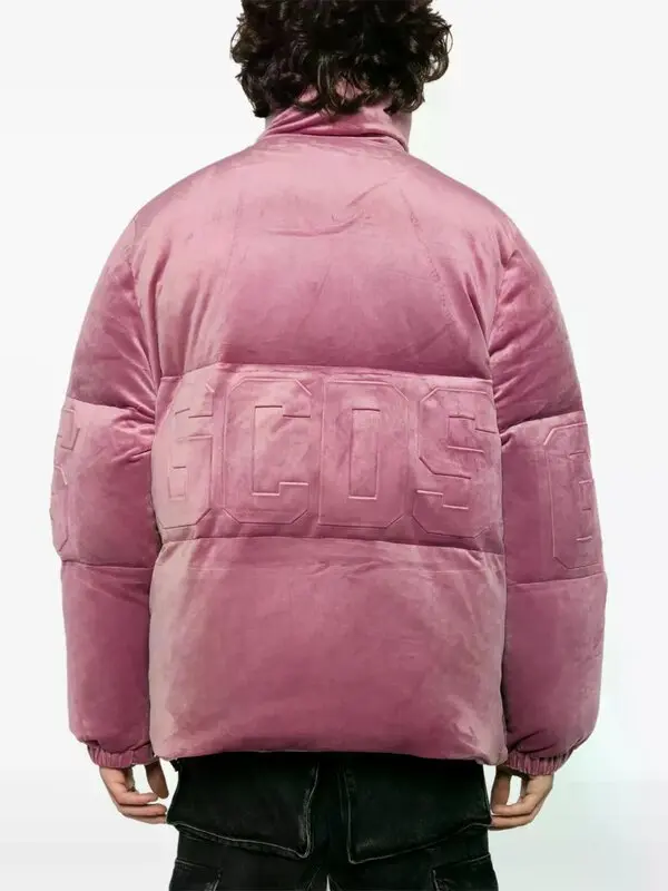 Gcds Logo-embossed Velvet Jacket