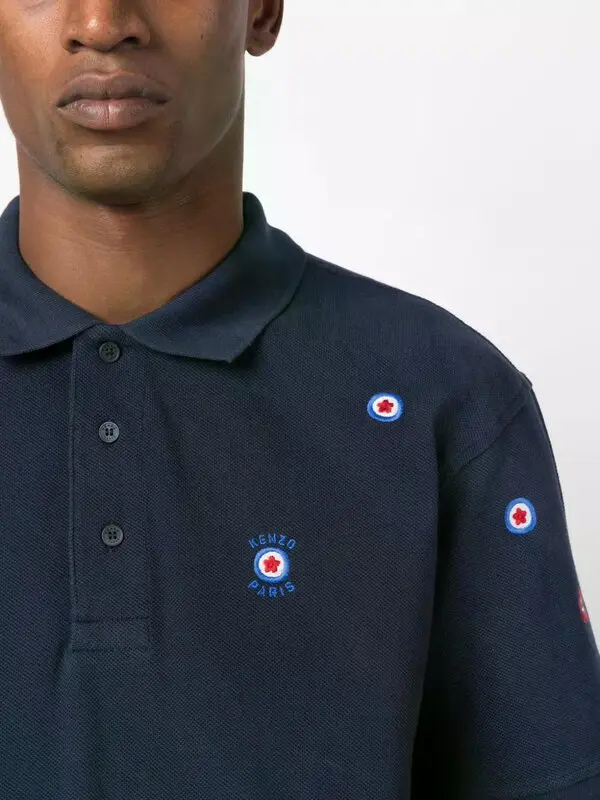 Kenzo Target Embroidered Cotton Shirt