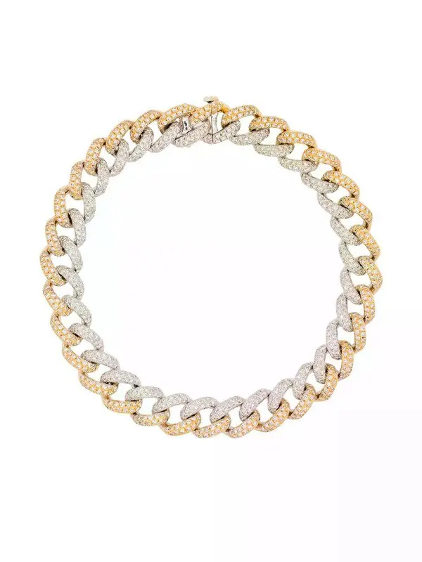 Shay 18k Gold Pavé Diamond Bracelet - Silver