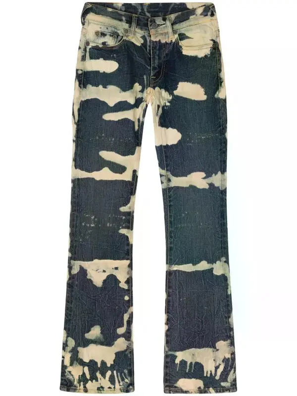 STAIN SHADE Bleached Bootcut Jeans - Blue