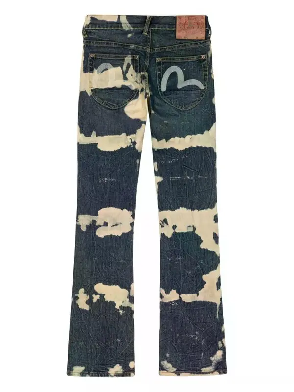 STAIN SHADE Bleached Bootcut Jeans