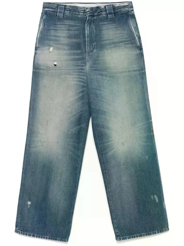 GOLDEN GOOSE Distressed Straight-leg Jeans