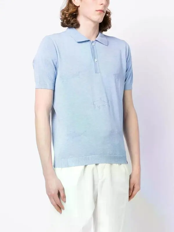 Paul & Shark Shark-pattern Polo Shirt