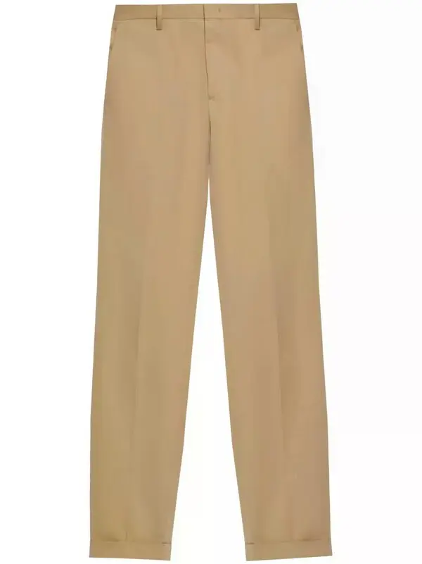 Paul Smith Slim Chinos With Button And Zip Fastening - Neutrals