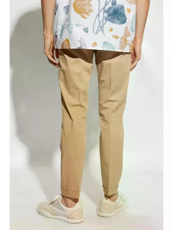 Paul Smith Slim Chinos With Button And Zip Fastening - Neutrals